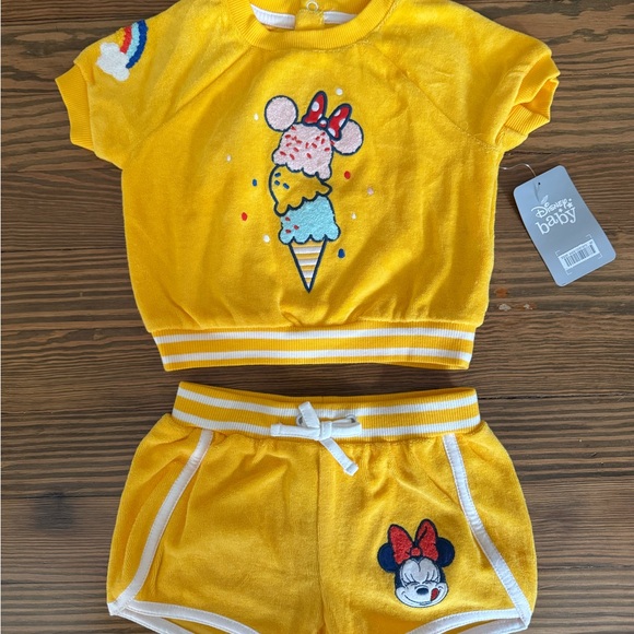 Disney | Matching Sets | Disney Baby Yellow Outfit With Minnie Mouse ...